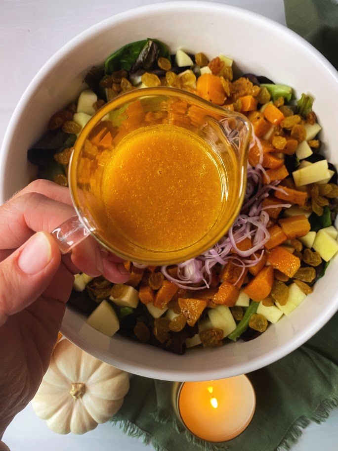 Fall Salad with Pumpkin Maple Vinaigrette