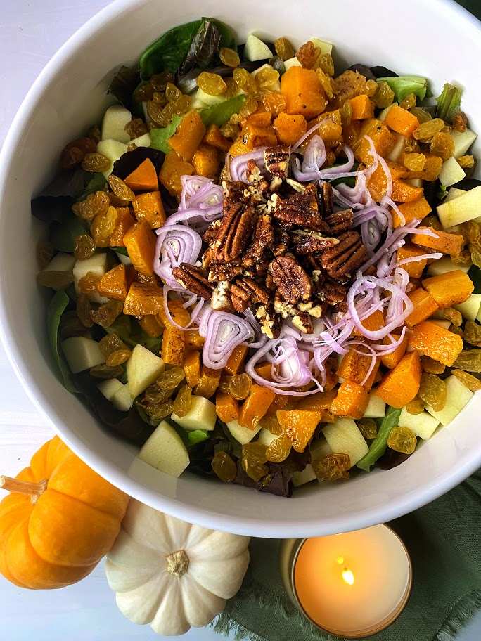 Fall Salad with Pumpkin Maple Vinaigrette