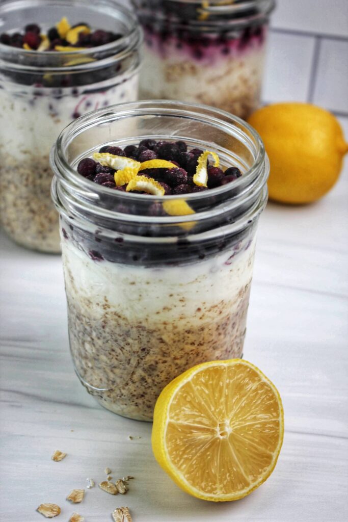 Dairy-Free Lemon Blueberry Overnight Oats - The Happy and Wholesome Mommy