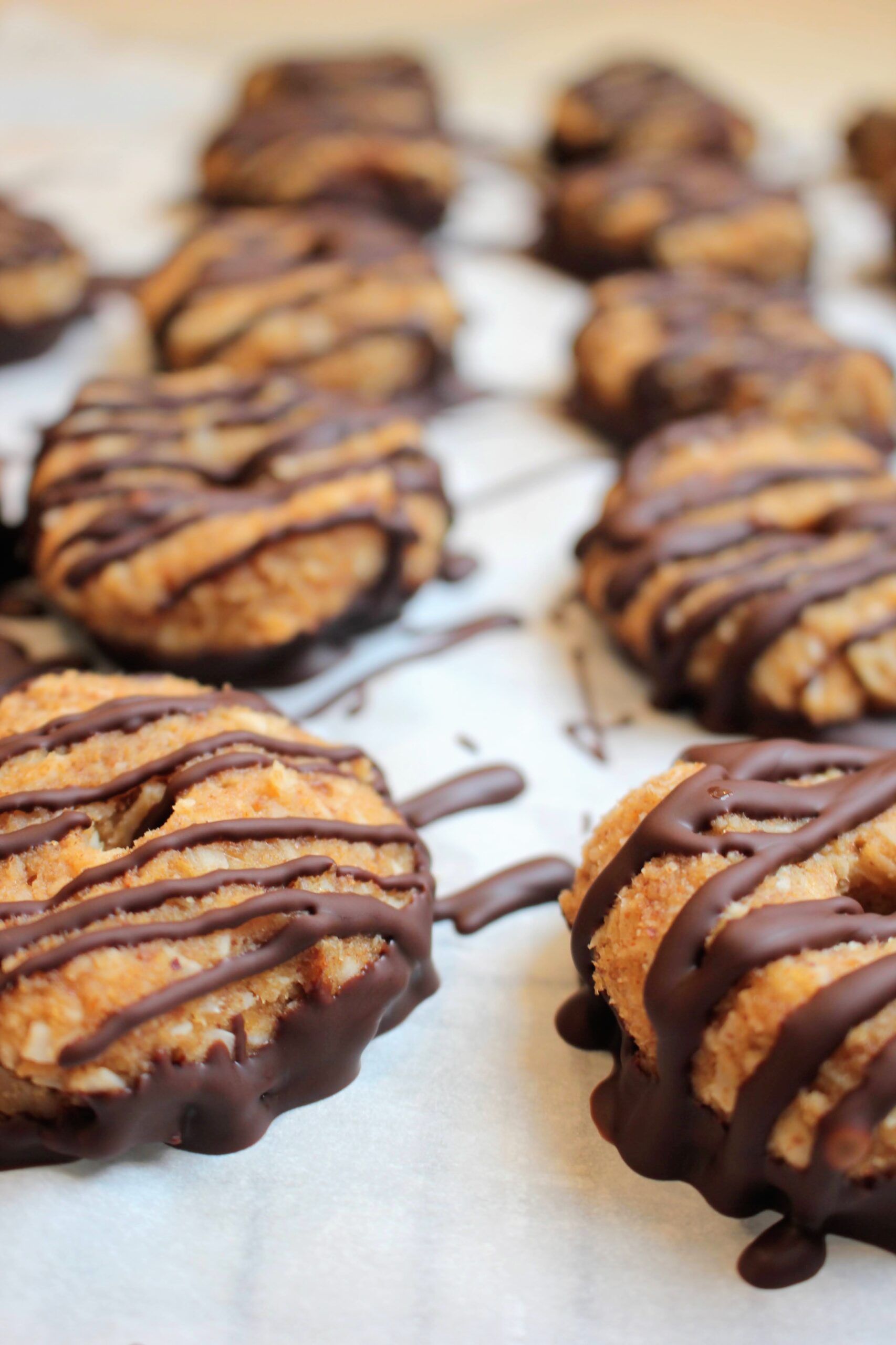 Healthy Vegan Copycat Girl Scout Caramel DeLites