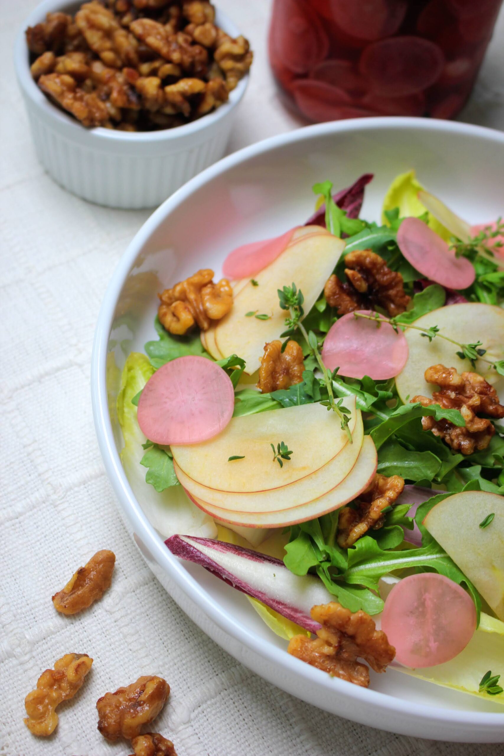 Crunchy and Sweet: Apple Endive Salad with Maple Candied Walnuts and ...
