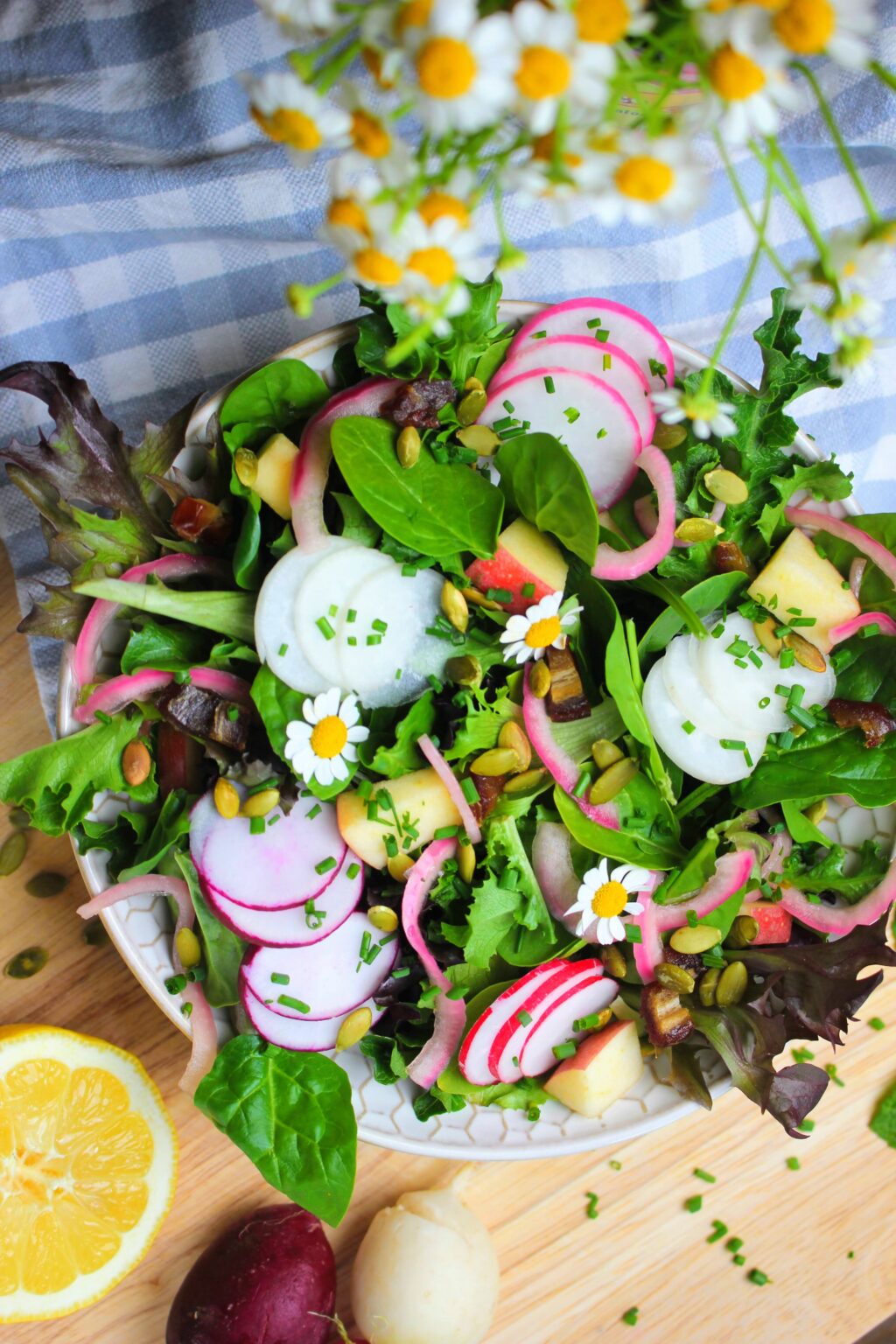 Spring Vegetable Salad With Fresh Mint Dressing - The Happy and ...