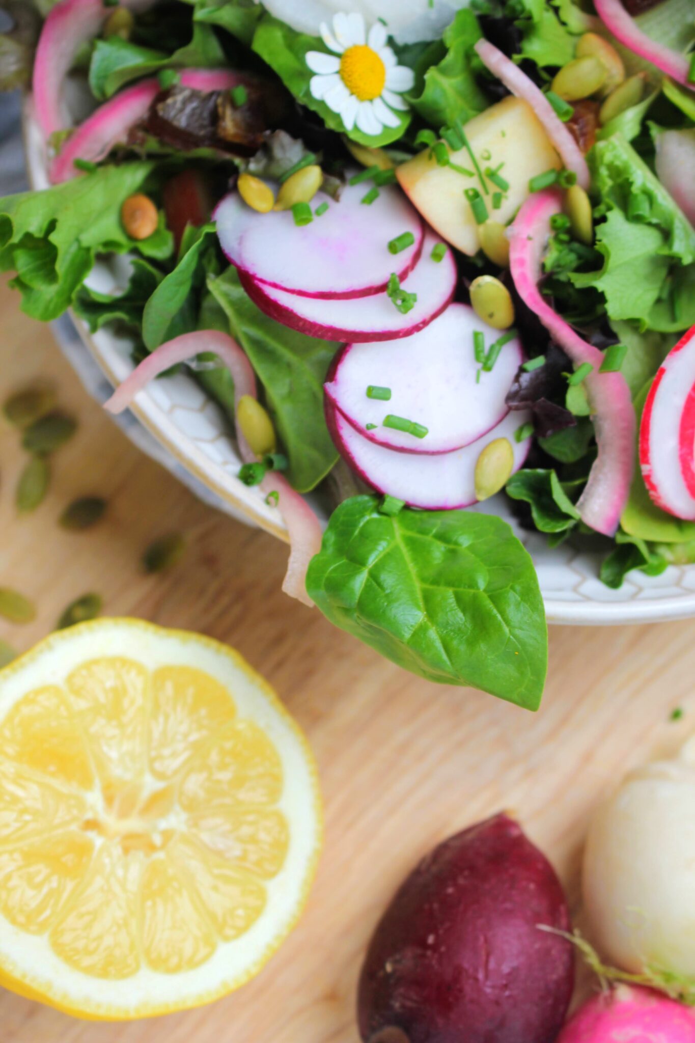 Spring Vegetable Salad With Fresh Mint Dressing - The Happy and ...