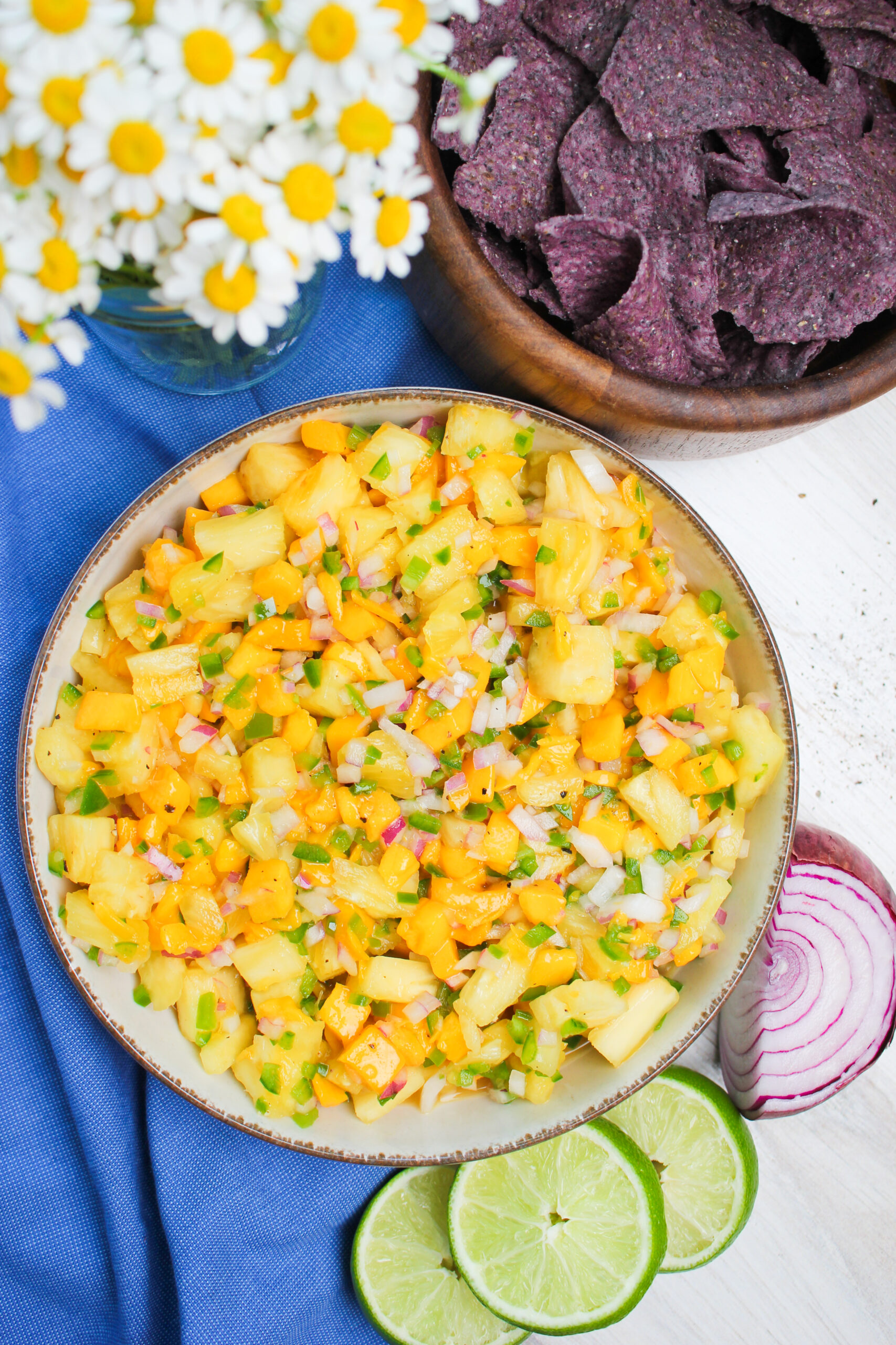 The Best Easy and Fresh Pineapple Mango Salsa (vegan)