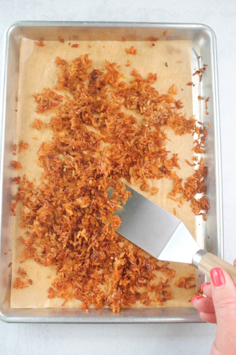 Oven Baked Viral Crispy Rice - The Happy and Wholesome Mommy