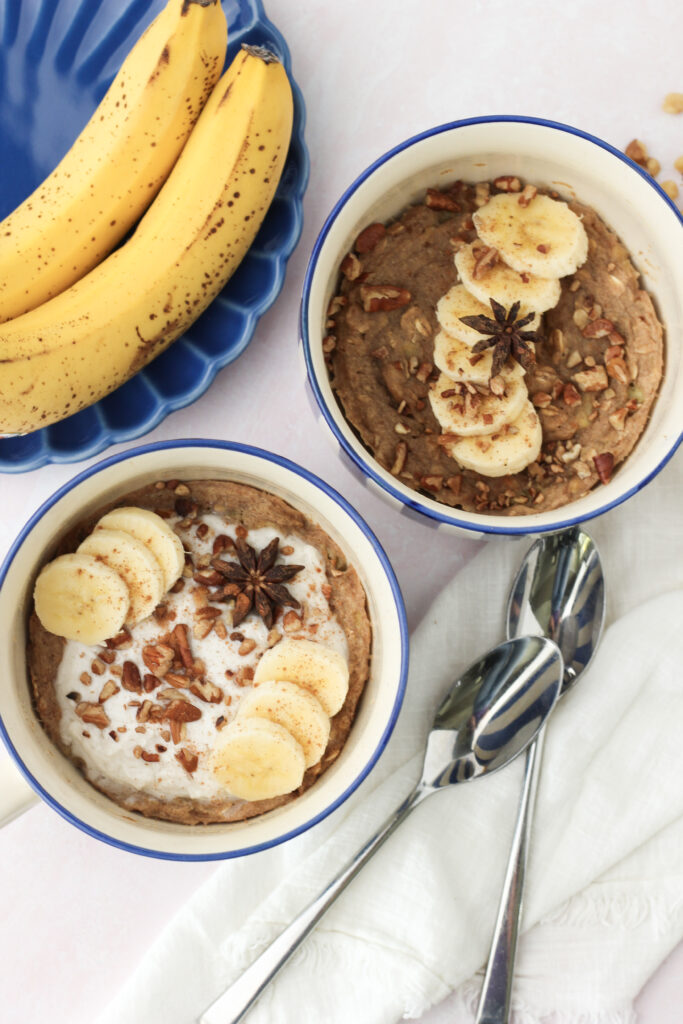 Sticky Vegan Banana Bread Mug Cake (Single-Serve Breakfast) - The Happy ...